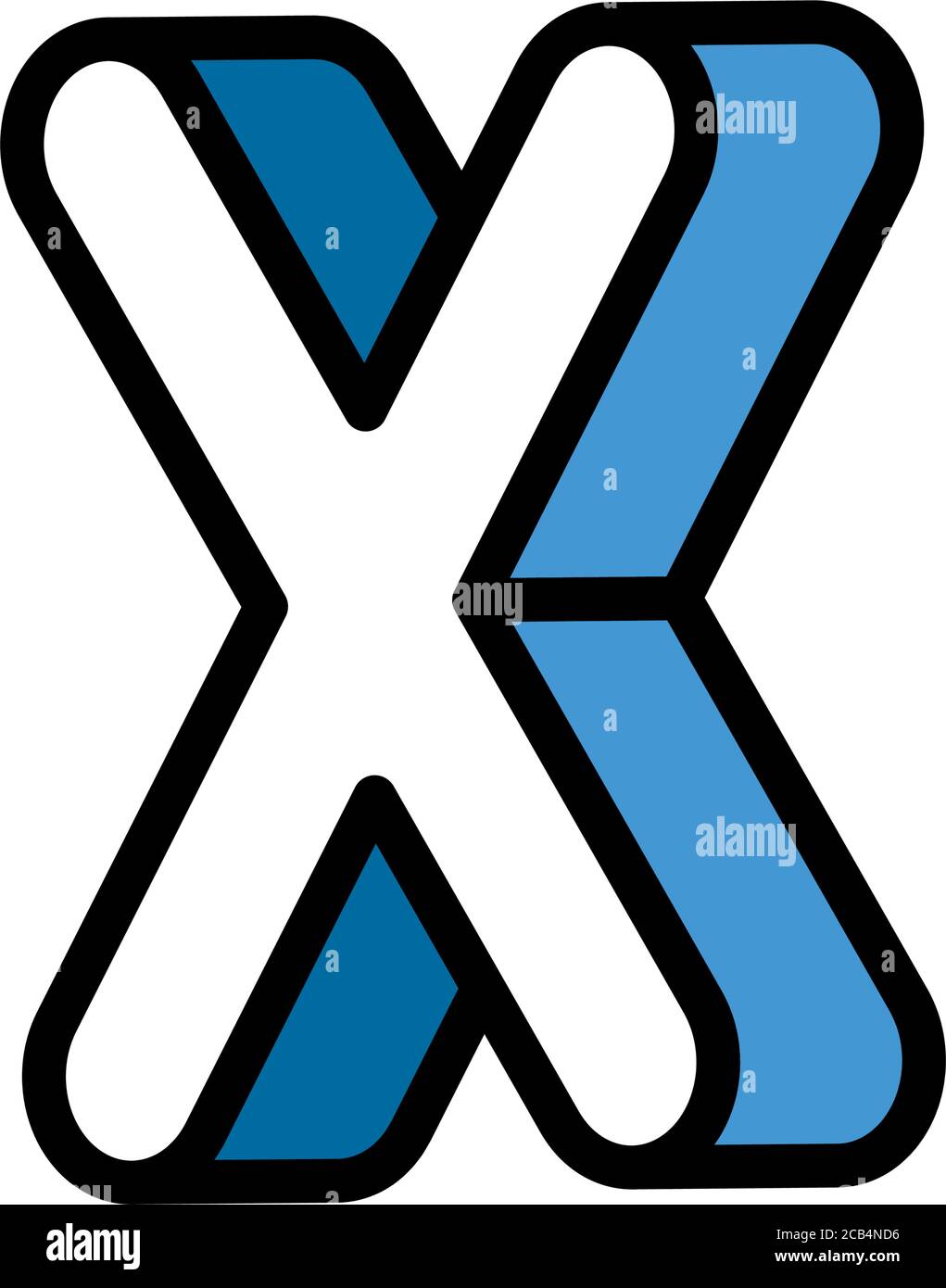 3d x letter design, lettering typography retro and comic theme Vector ...