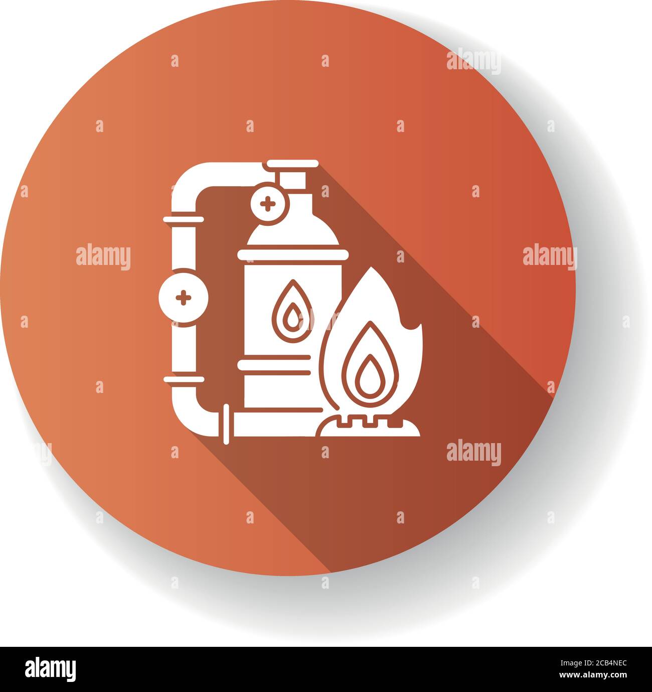 Gas industry brown flat design long shadow glyph icon. Energy business ...