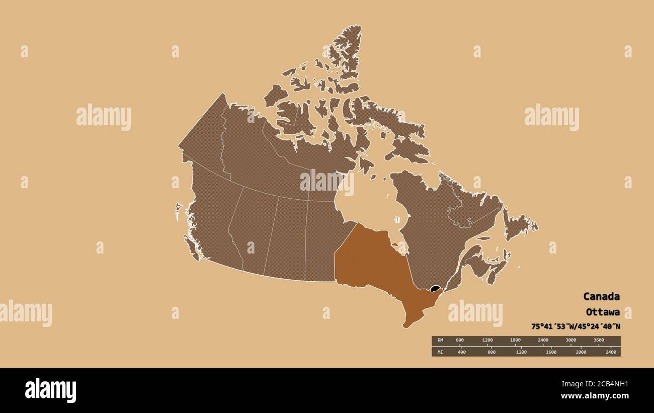 3d map ontario province hi-res stock photography and images - Alamy