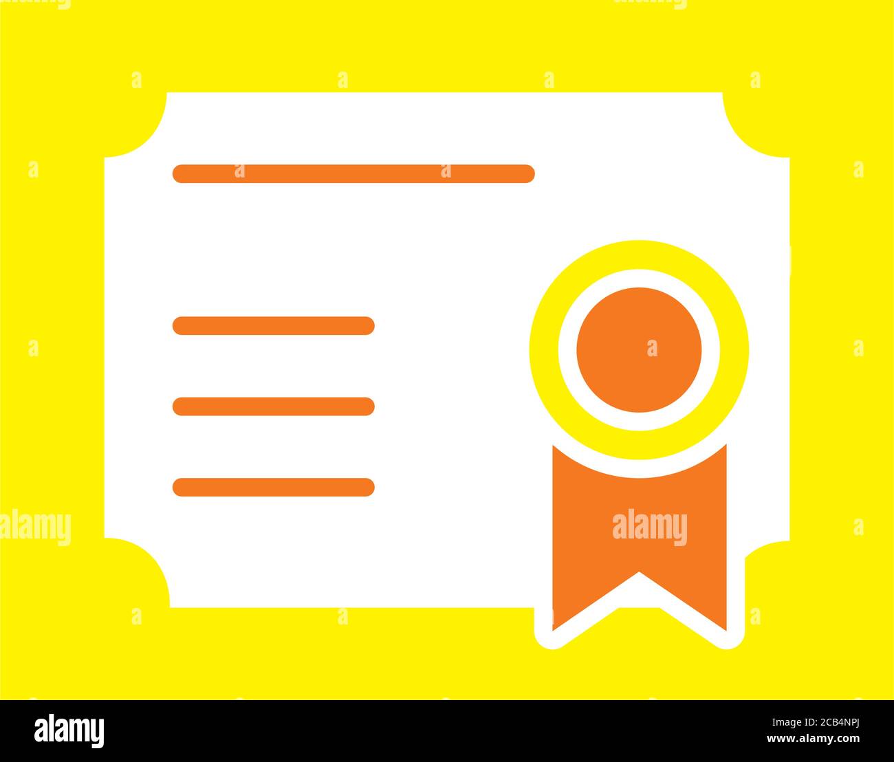 diploma with badge icon over white background, flat style, vector ...