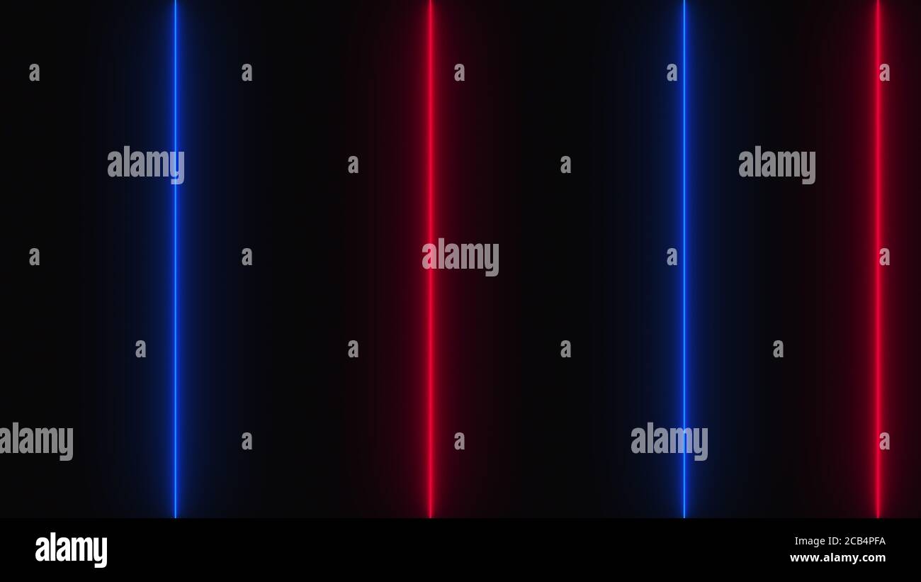 Abstract dark background with neon vertical lines, computer generated ...
