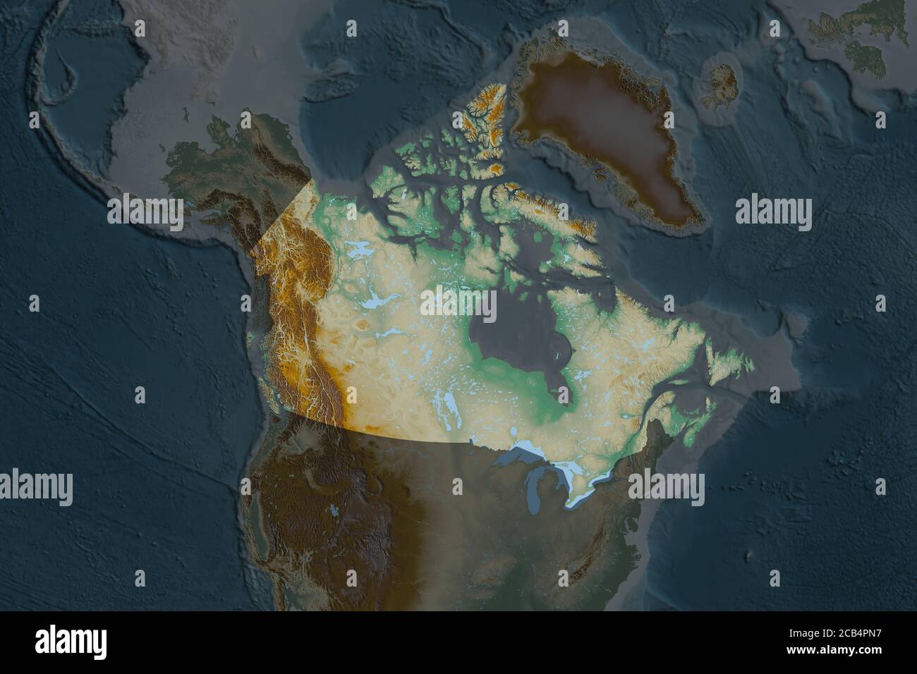 Map canada relief atlas hi-res stock photography and images - Alamy