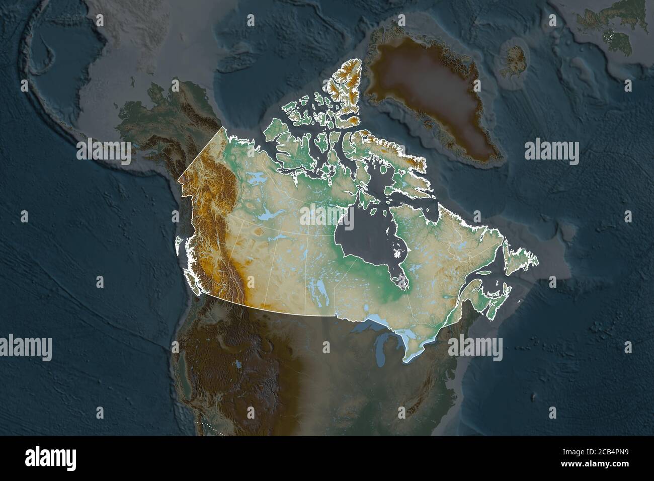 Map canada relief atlas hi-res stock photography and images - Alamy