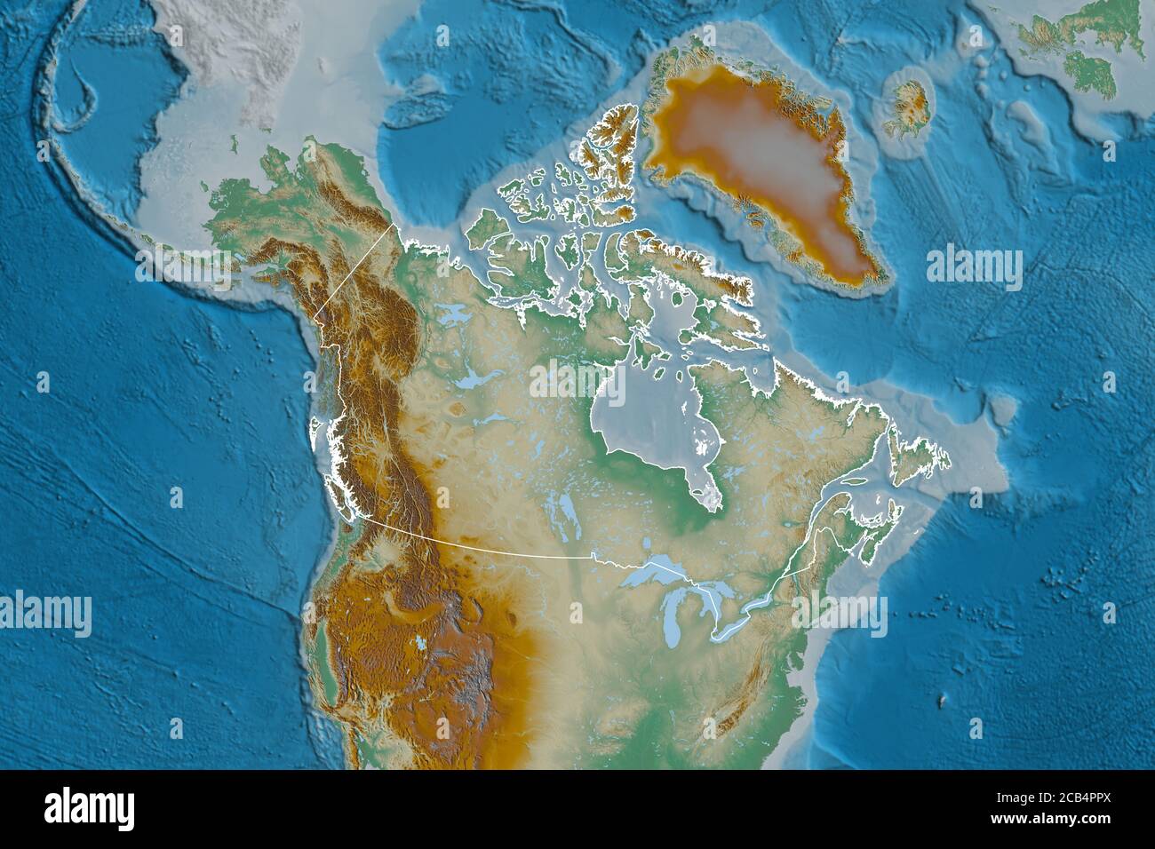 Map canada relief atlas hi-res stock photography and images - Alamy
