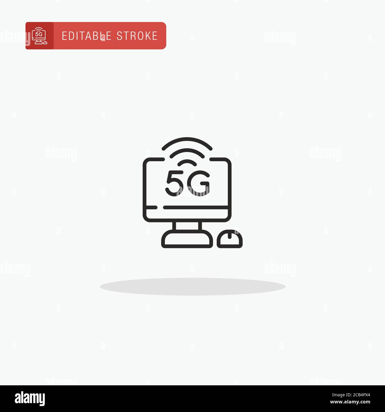 Desktop Computer icon vector. Desktop Computer icon for presentation ...