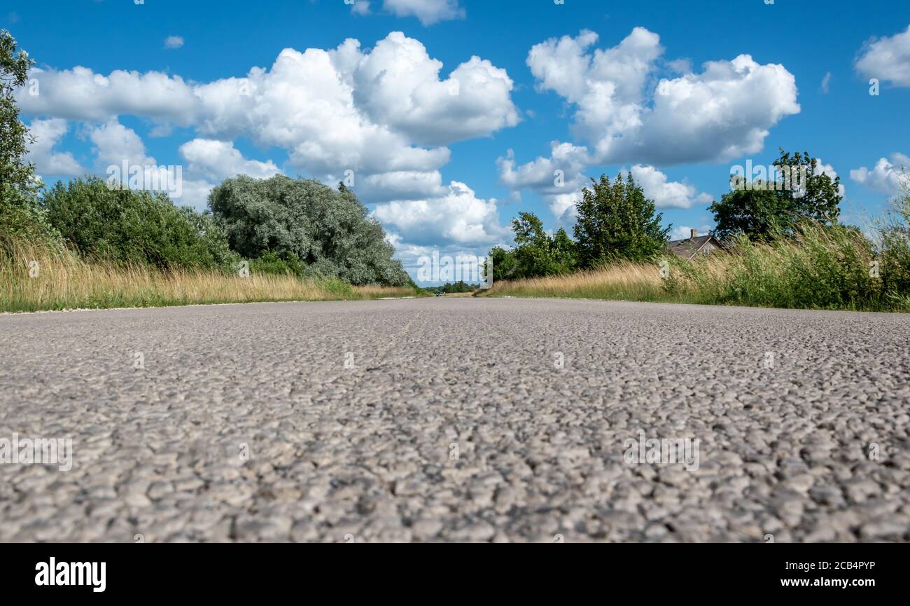 Rural landscape. Leading forward country road in summer Stock Photo - Alamy