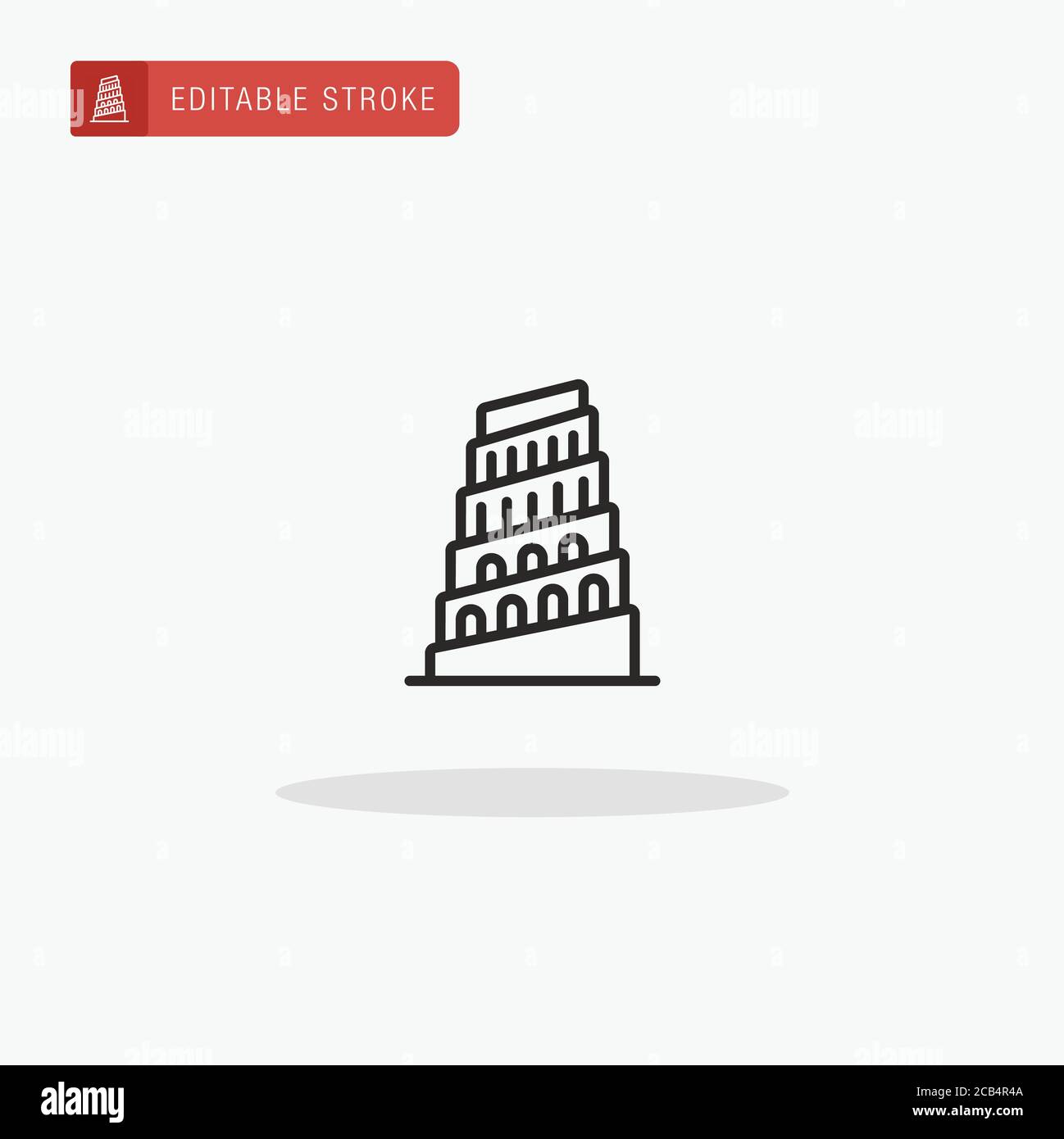 Tower Of Babel icon vector. Tower Of Babel icon for presentation Stock ...