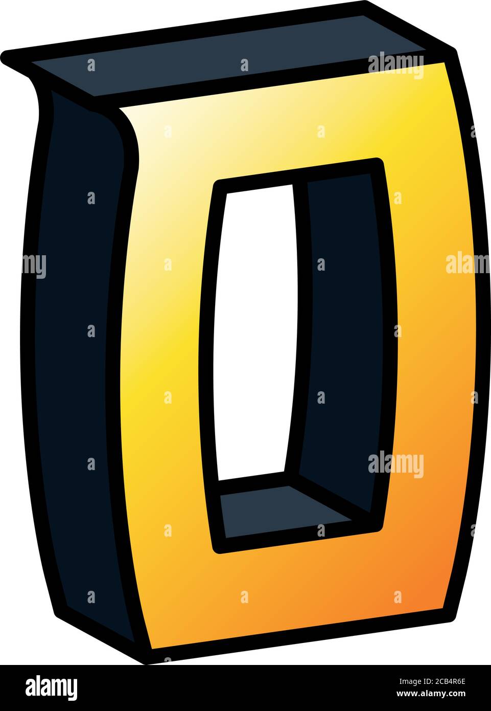 3d o letter design, lettering typography retro and comic theme Vector ...