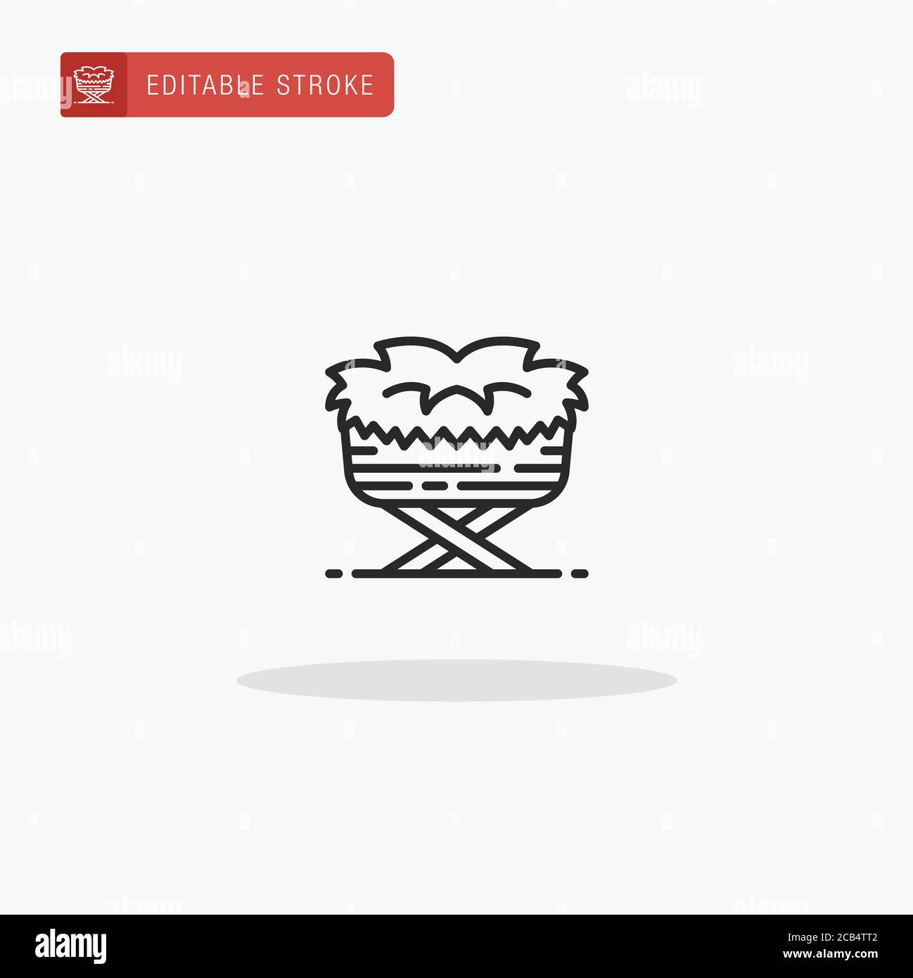 Cradle icon white background Stock Vector Images - Alamy