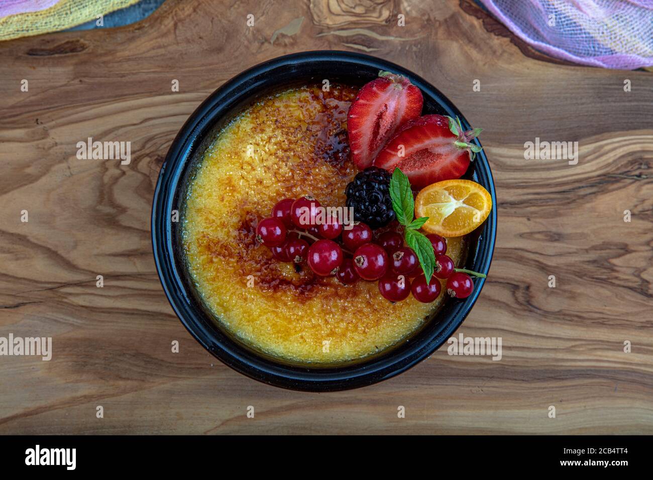 Turkish Cuisine dessert varieties. Muhallebi / Homemade Pudding. Baked ...