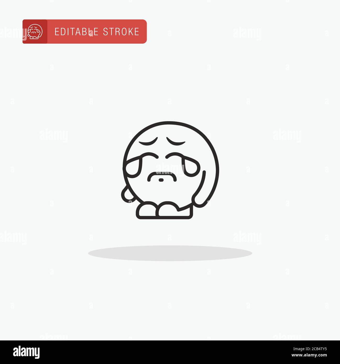Crying icon vector. Crying icon for presentation Stock Vector Image ...