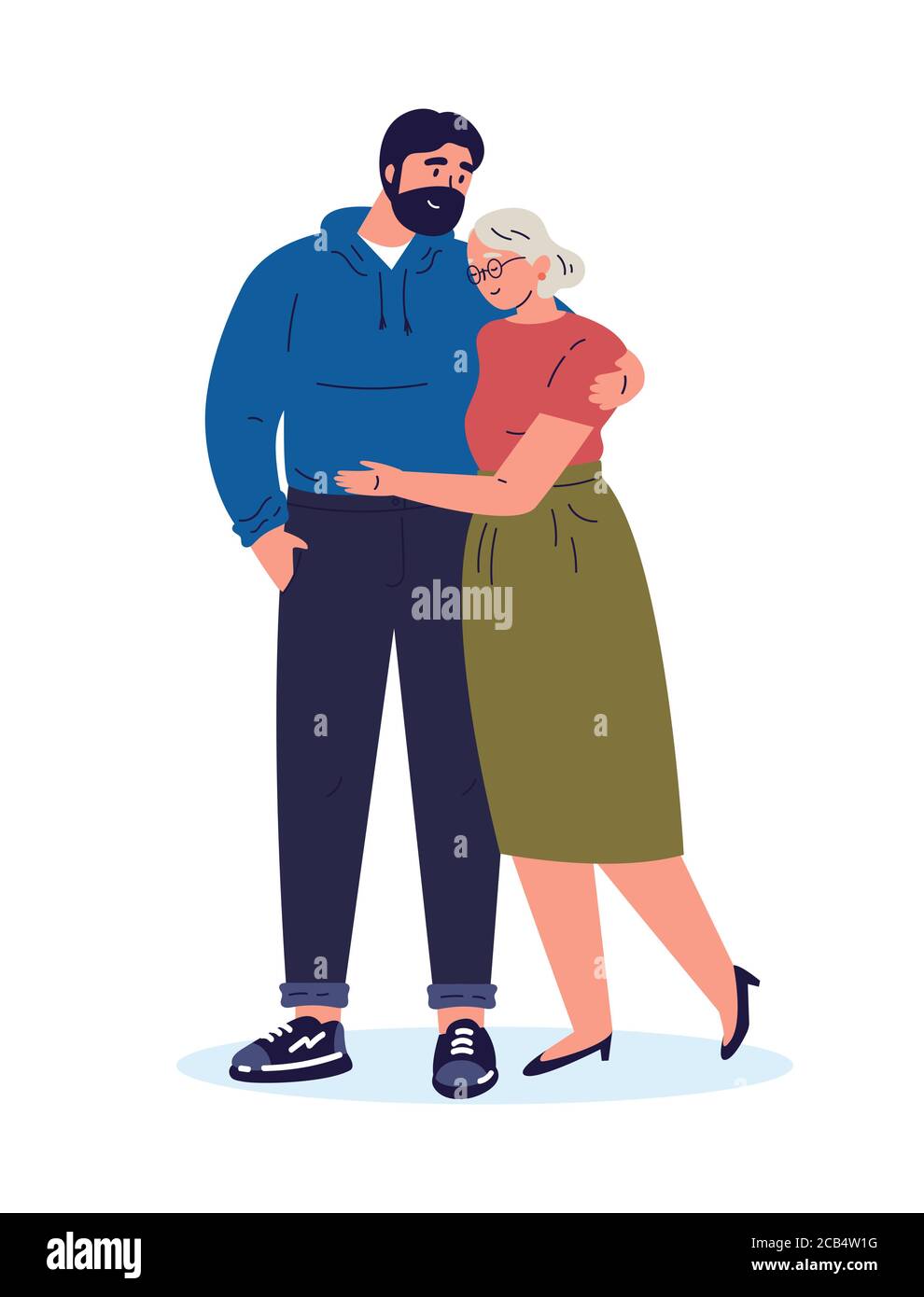 Son mother hug Stock Vector Images - Alamy