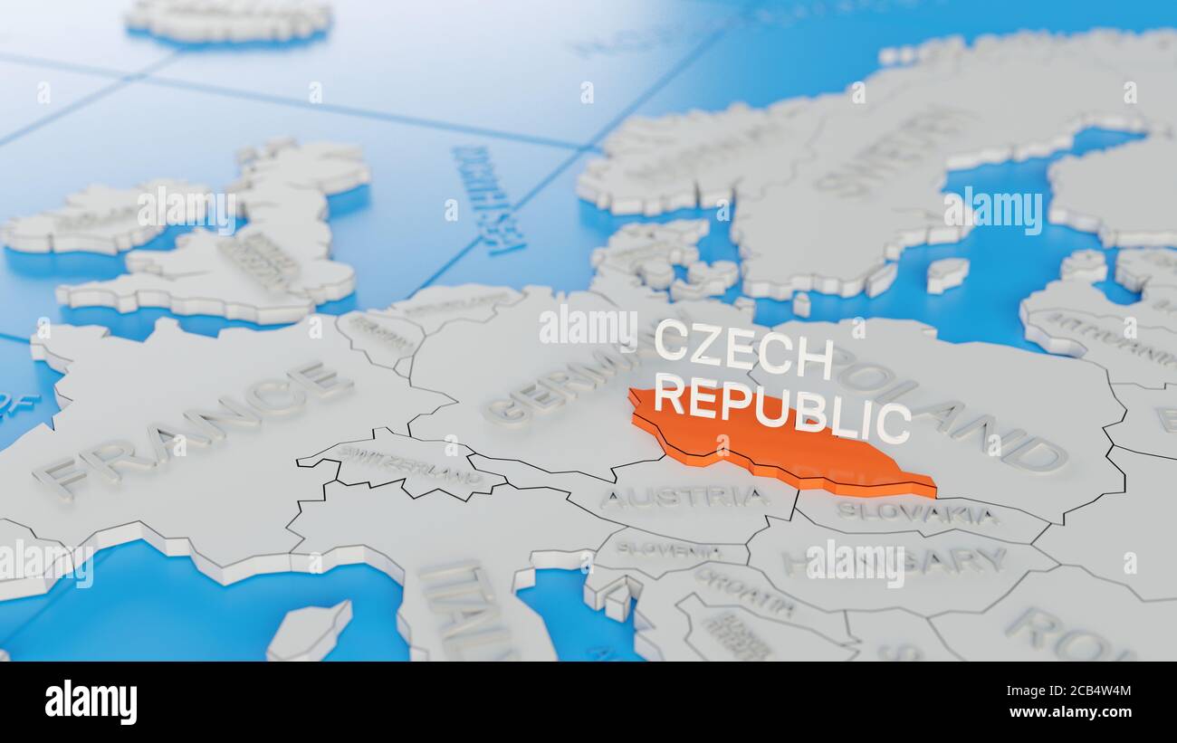 Simplified czech map hi-res stock photography and images - Alamy