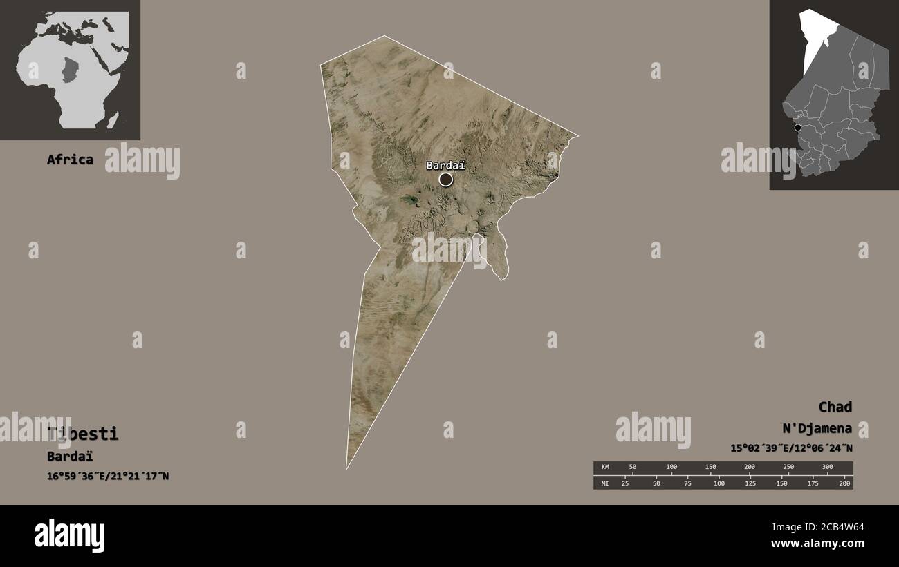 Shape Of Tibesti Region Of Chad And Its Capital Distance Scale