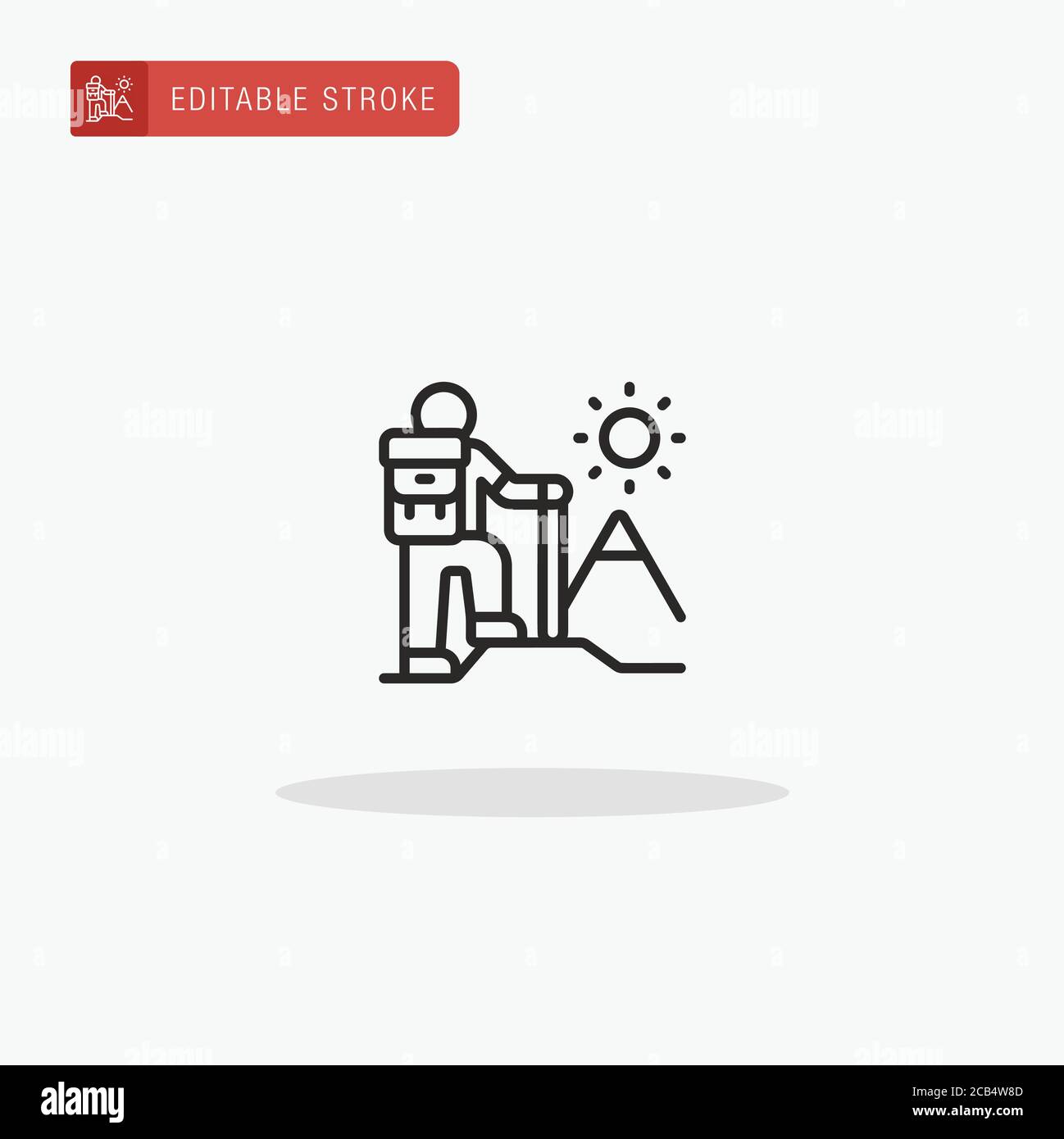 Hiking icon vector. Hiking icon for presentation Stock Vector Image ...