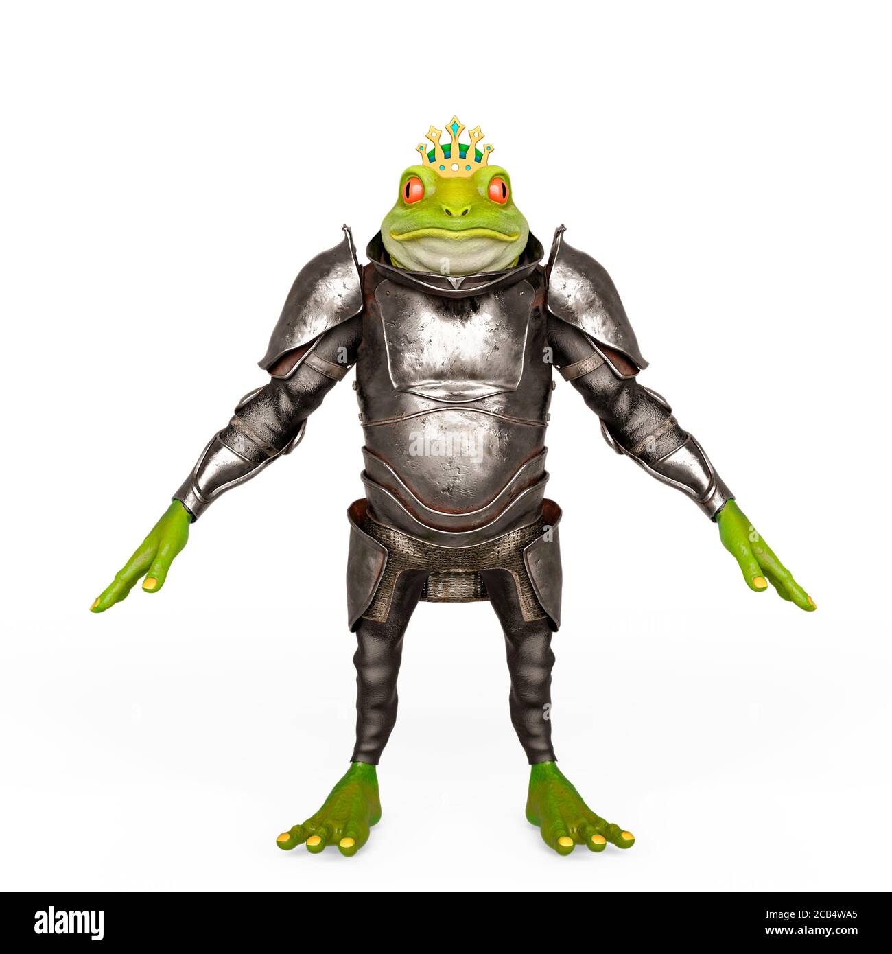 lord frog in white background, 3d illustration Stock Photo - Alamy
