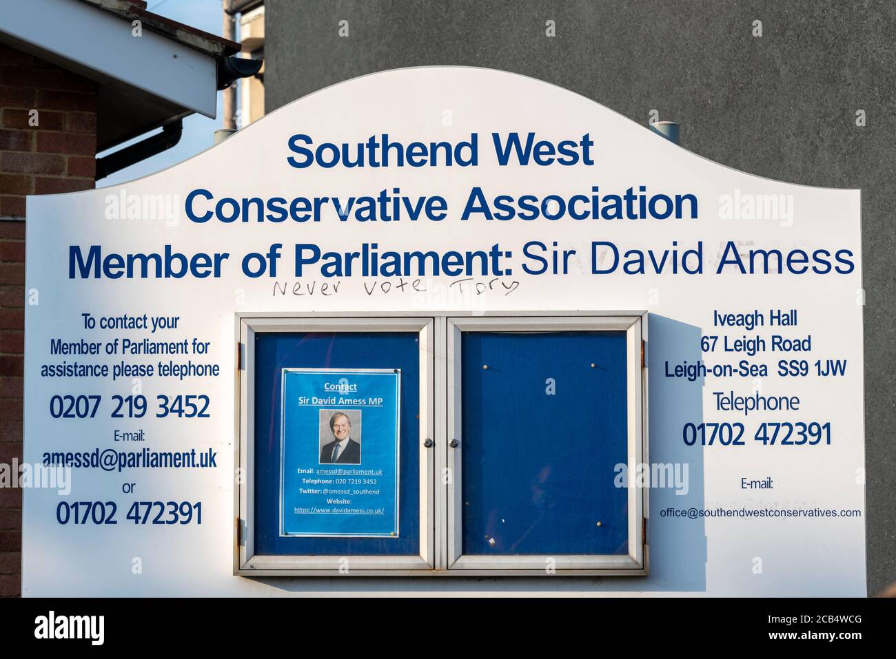 Southend West Conservative Association office, Iveagh Hall, Leigh on ...