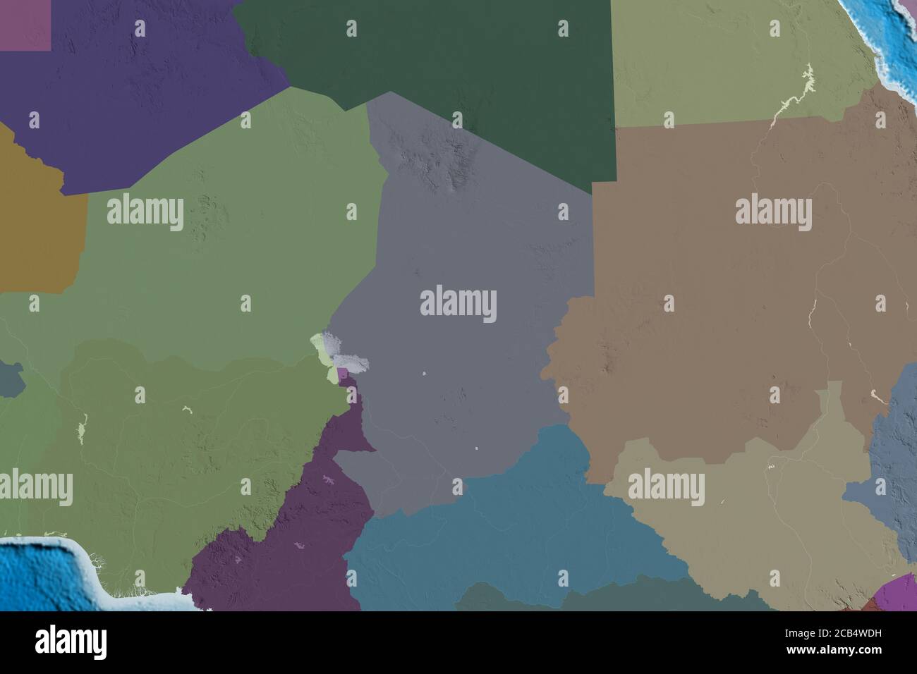 Chad country profile map hi-res stock photography and images - Alamy