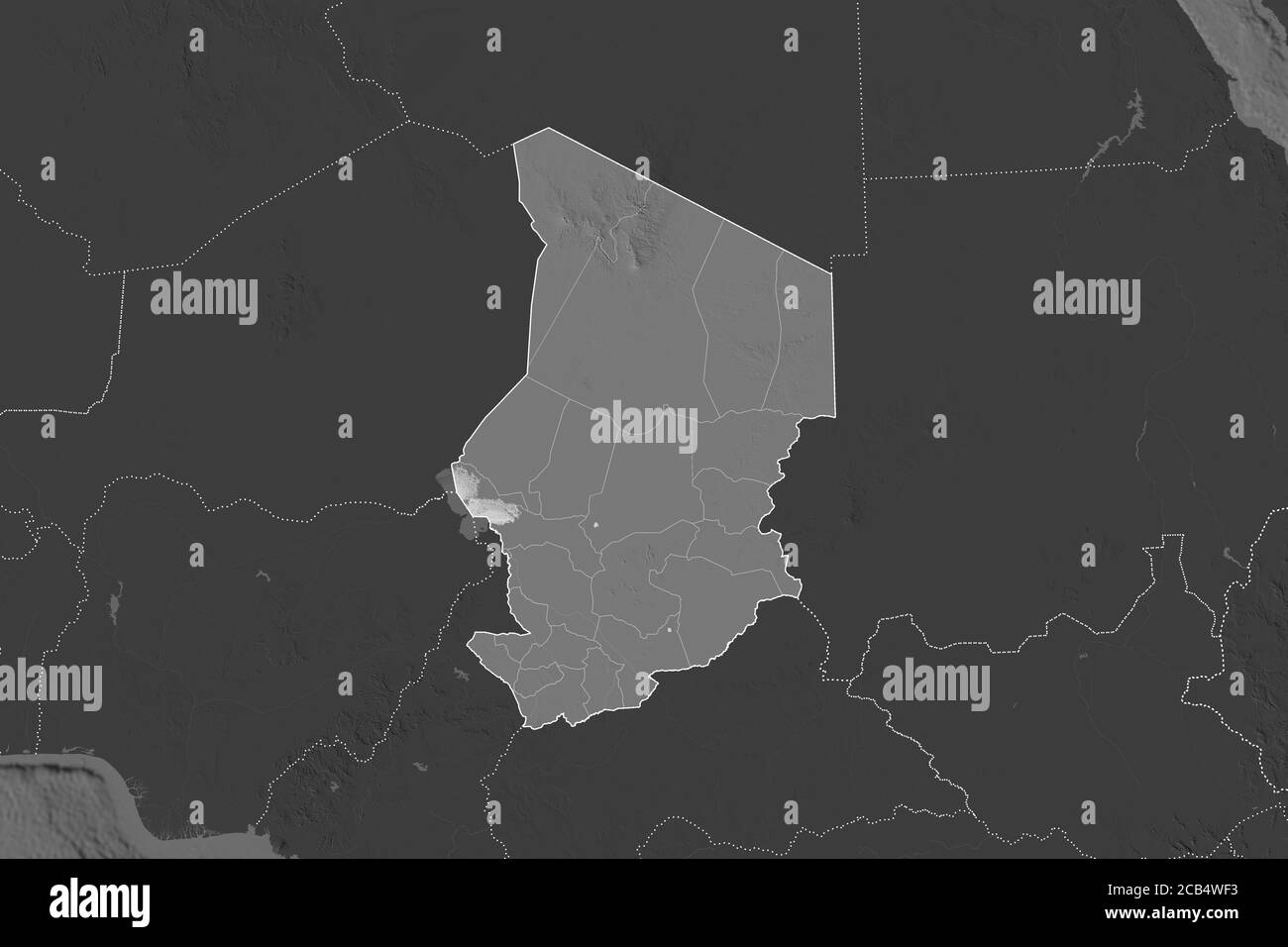 Chad country profile map hi-res stock photography and images - Alamy