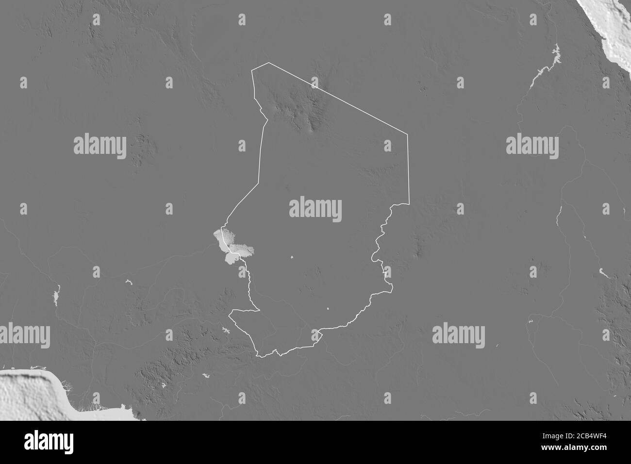 Chad country profile map hi-res stock photography and images - Alamy