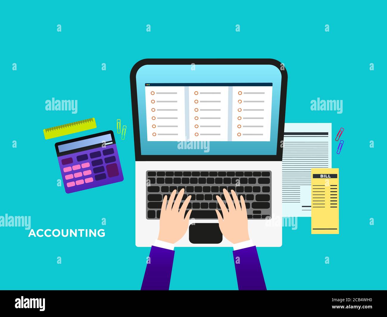 Accounting table Stock Vector Images - Alamy