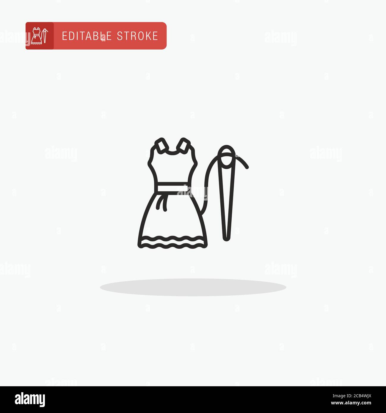 Dressmaking icon vector. Dressmaking icon for presentation Stock Vector ...