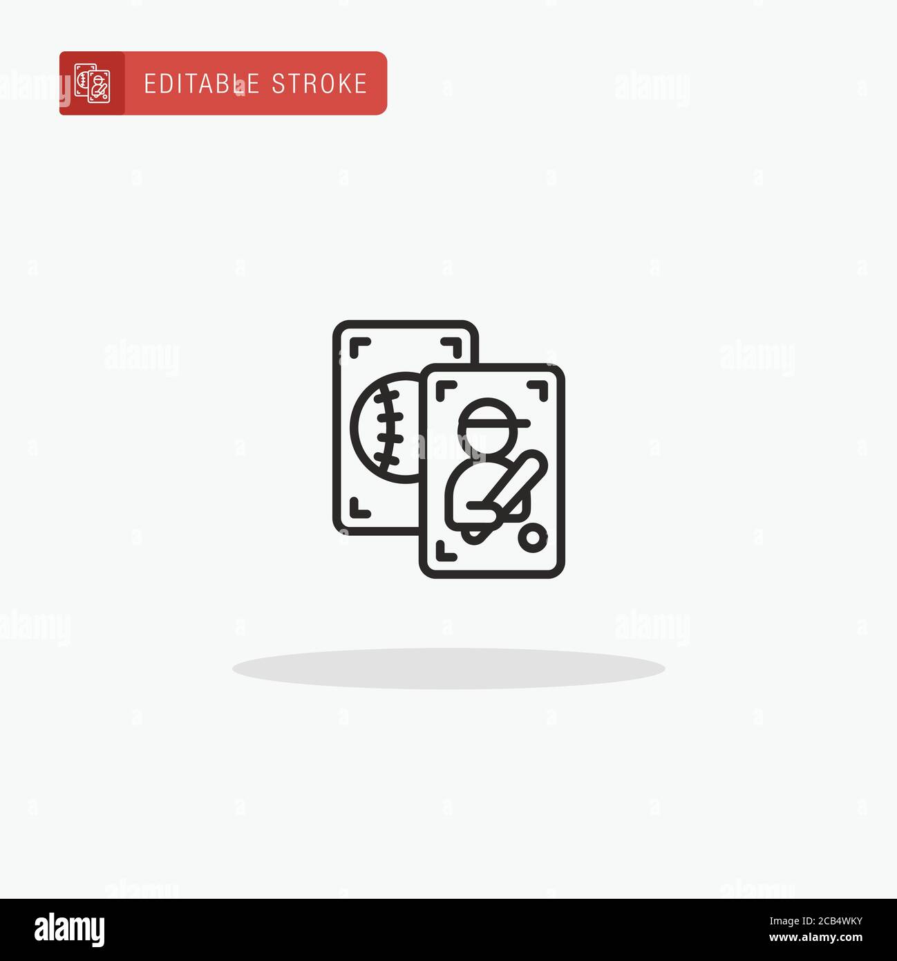 Baseball Card icon vector. Baseball Card icon for presentation Stock ...