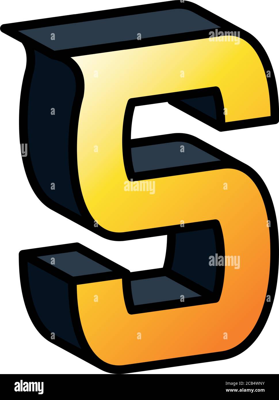 3d s letter design, lettering typography retro and comic theme Vector ...