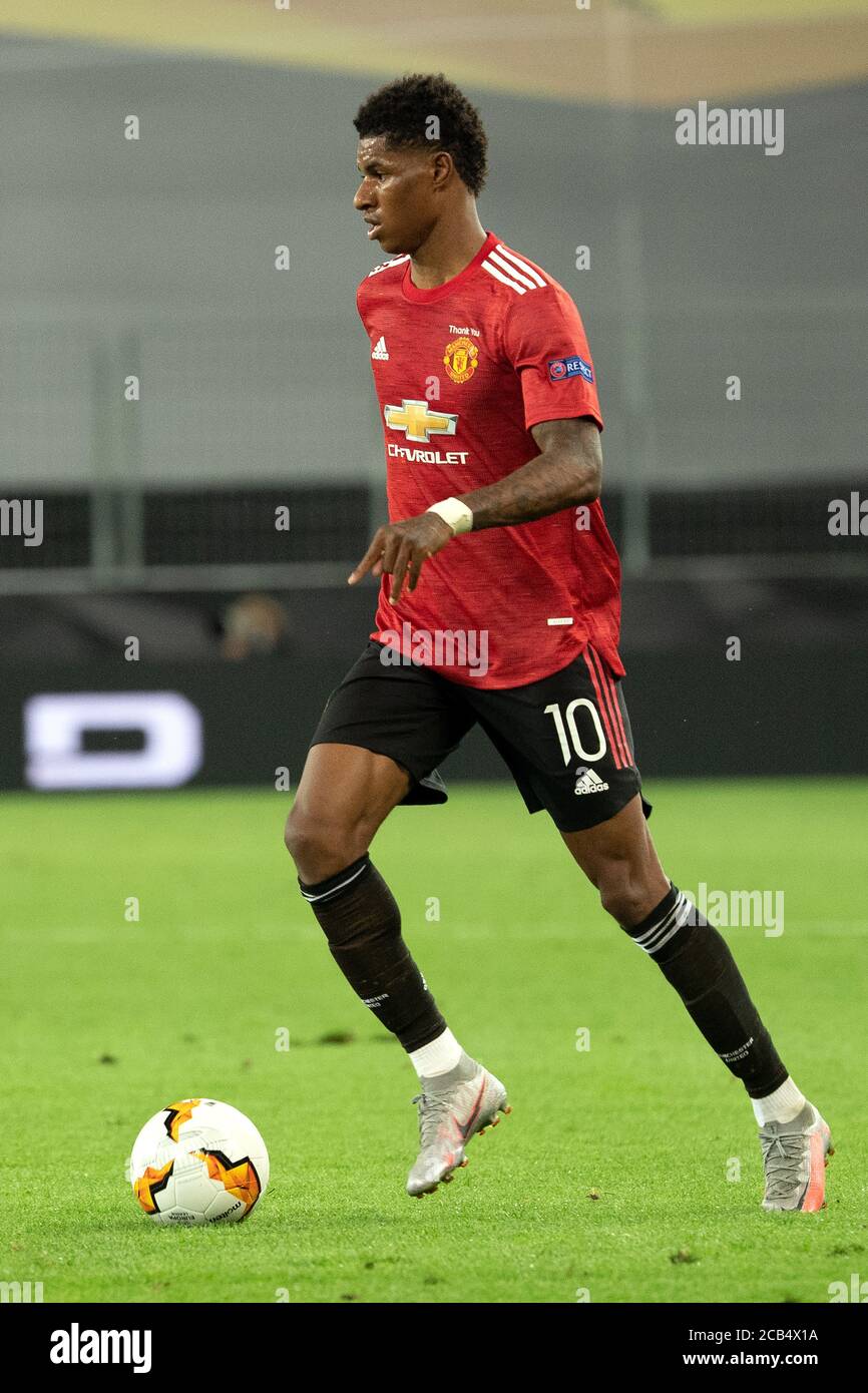 Cologne, Germany. 10th Aug, 2020. Football: Europa League, Manchester ...