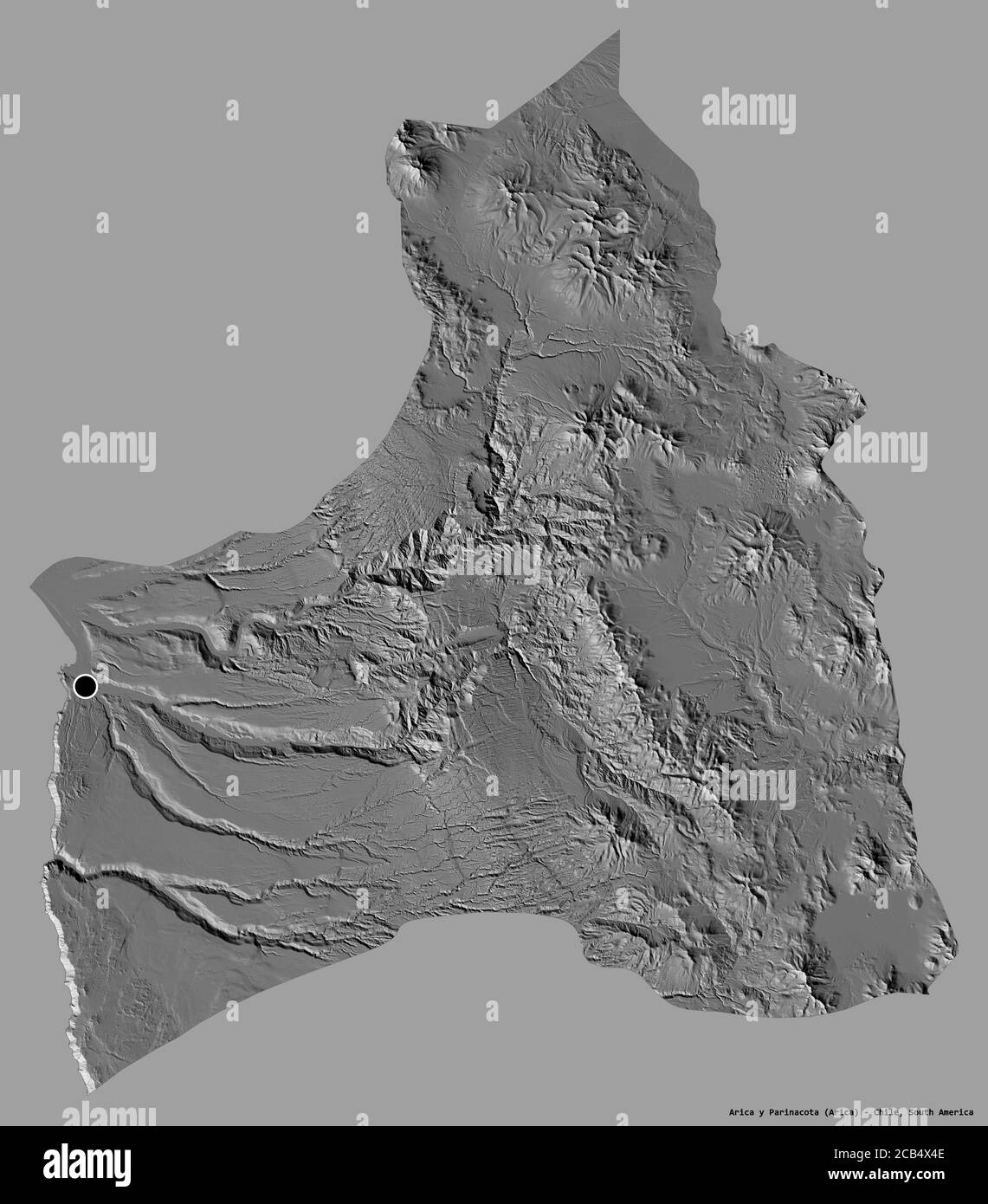 Map of arica y parinacota Black and White Stock Photos & Images - Alamy