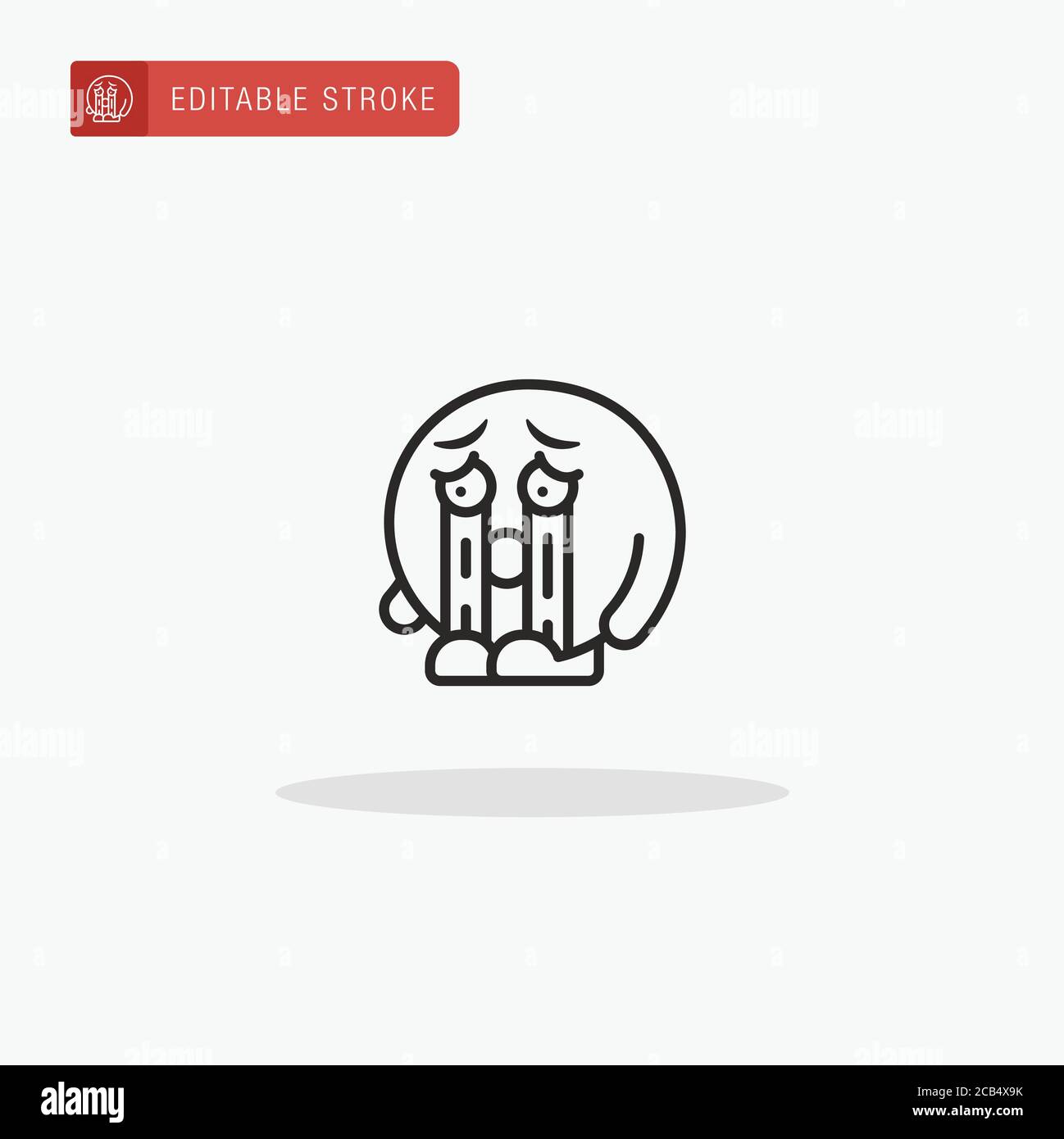 Crying icon vector. Crying icon for presentation Stock Vector Image ...