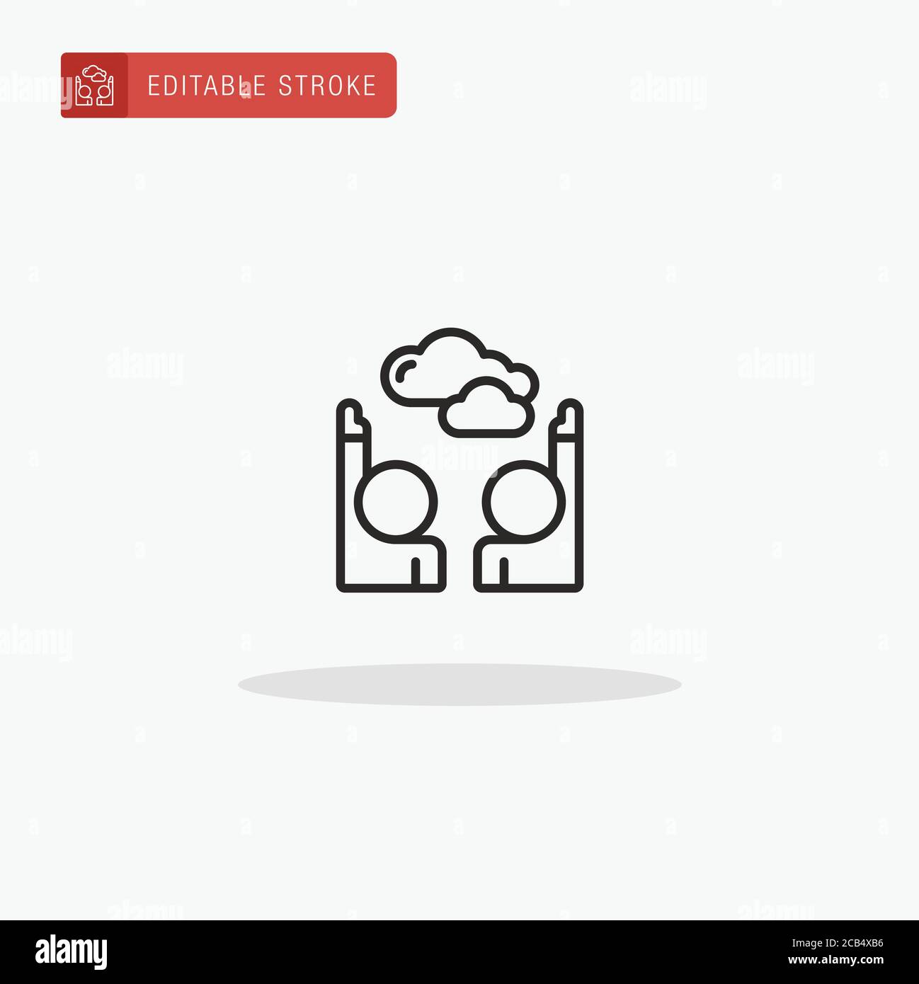 Cloud Watching icon vector. Cloud Watching icon for presentation Stock ...