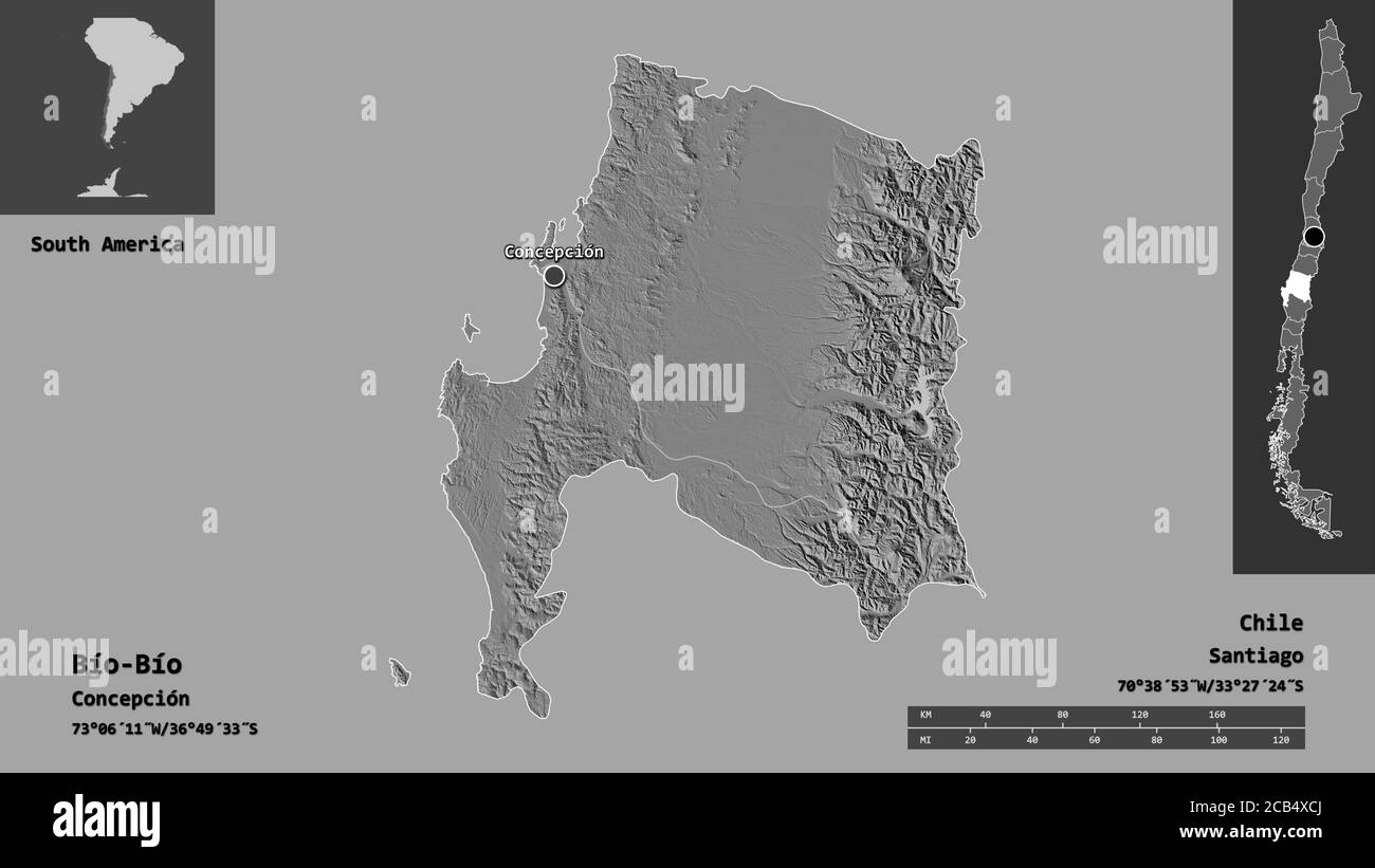 Bio bio chile map geography hi-res stock photography and images - Alamy