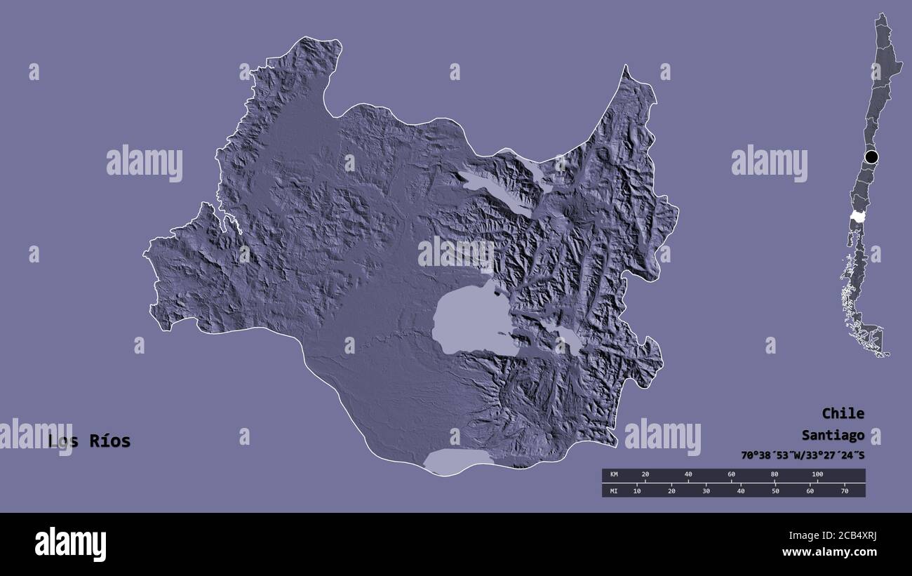 Los rios chile map geography hi-res stock photography and images - Alamy