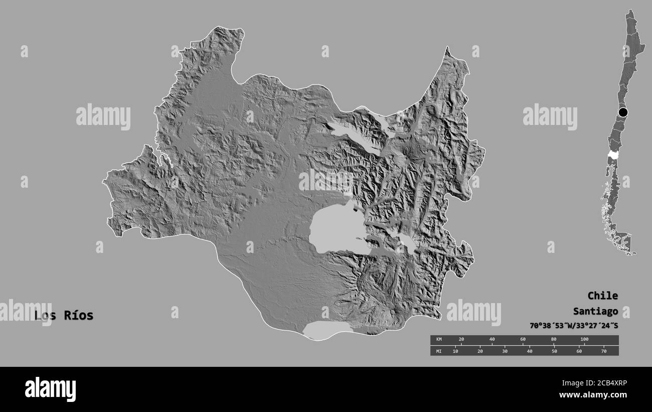 Los rios chile map geography hi-res stock photography and images - Alamy