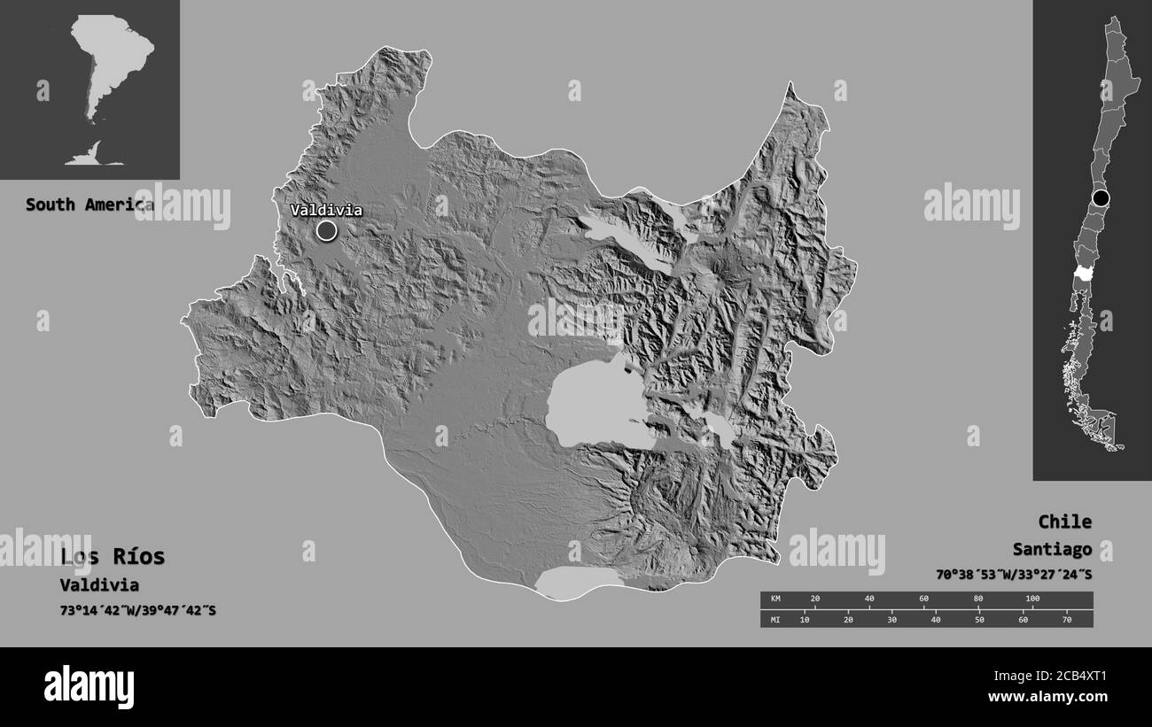 Los rios chile map geography hi-res stock photography and images - Alamy