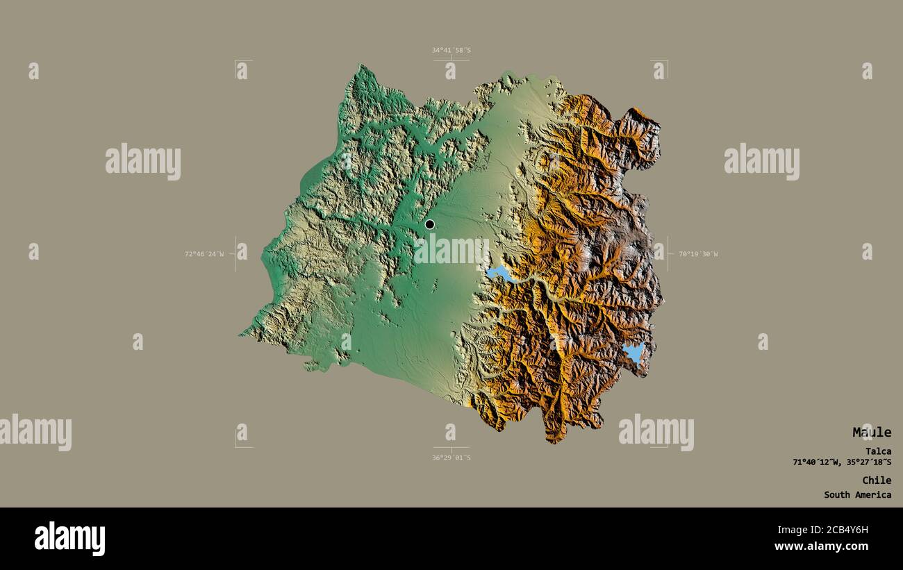 Maule chile map geography hi-res stock photography and images - Alamy