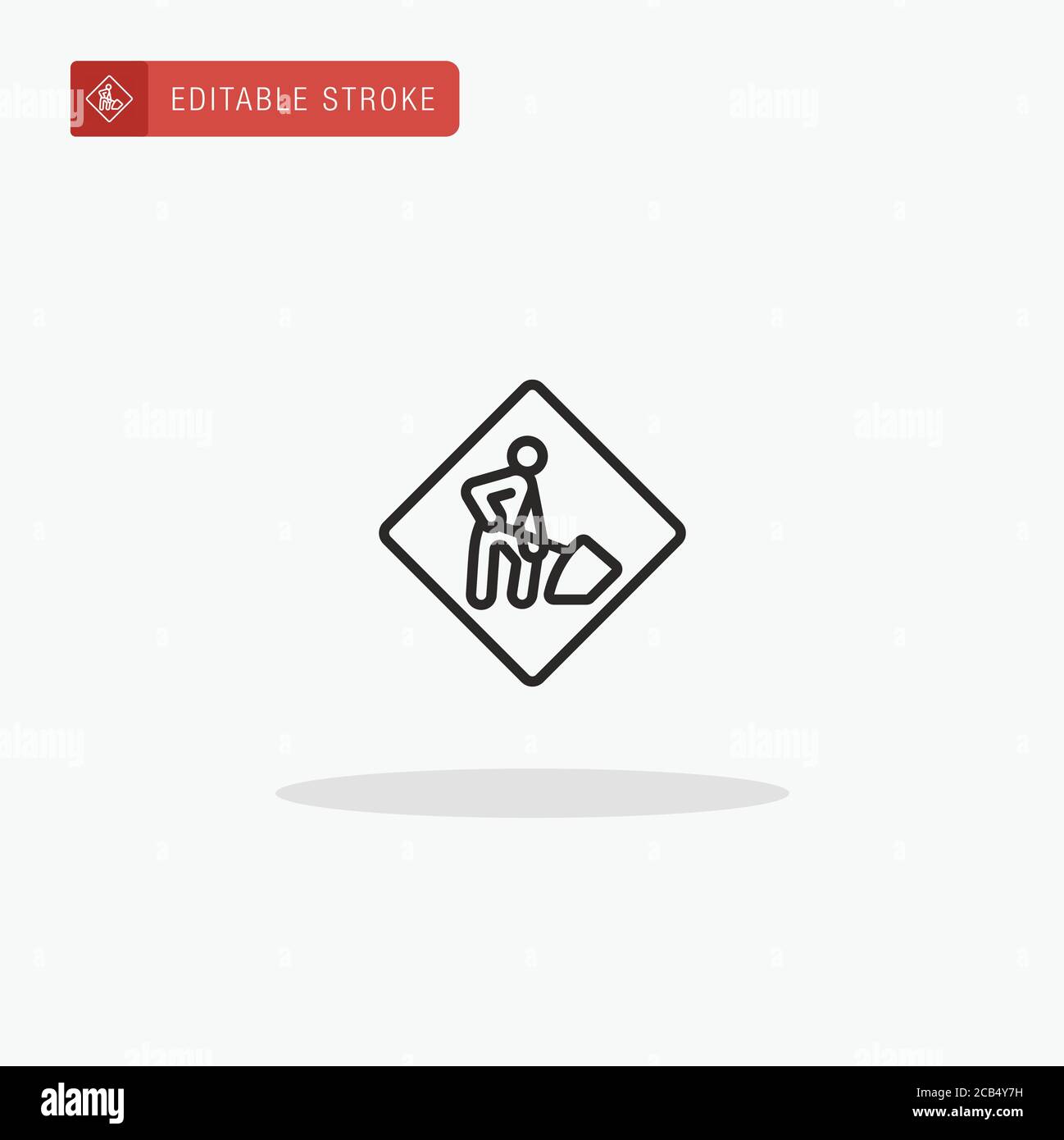 Road Work icon vector. Road Work icon for presentation Stock Vector ...