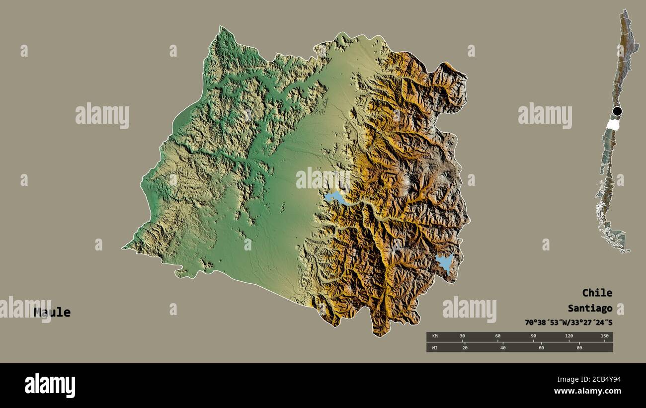 Maule chile map geography hi-res stock photography and images - Alamy