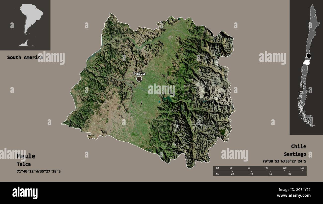 Maule chile map geography hi-res stock photography and images - Alamy
