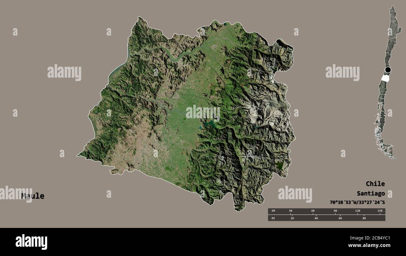 Maule chile map geography hi-res stock photography and images - Alamy