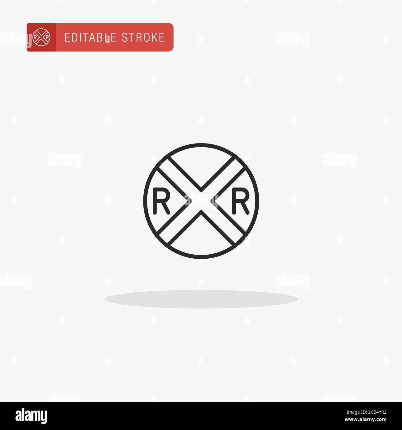 Railroad Crossing icon vector. Railroad Crossing icon for presentation ...