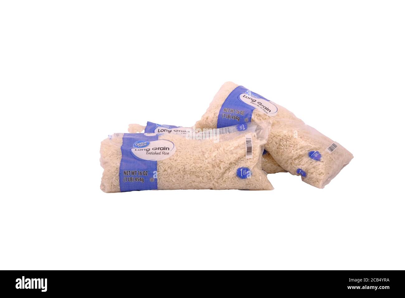 Bags of White Rice Stock Photo - Alamy