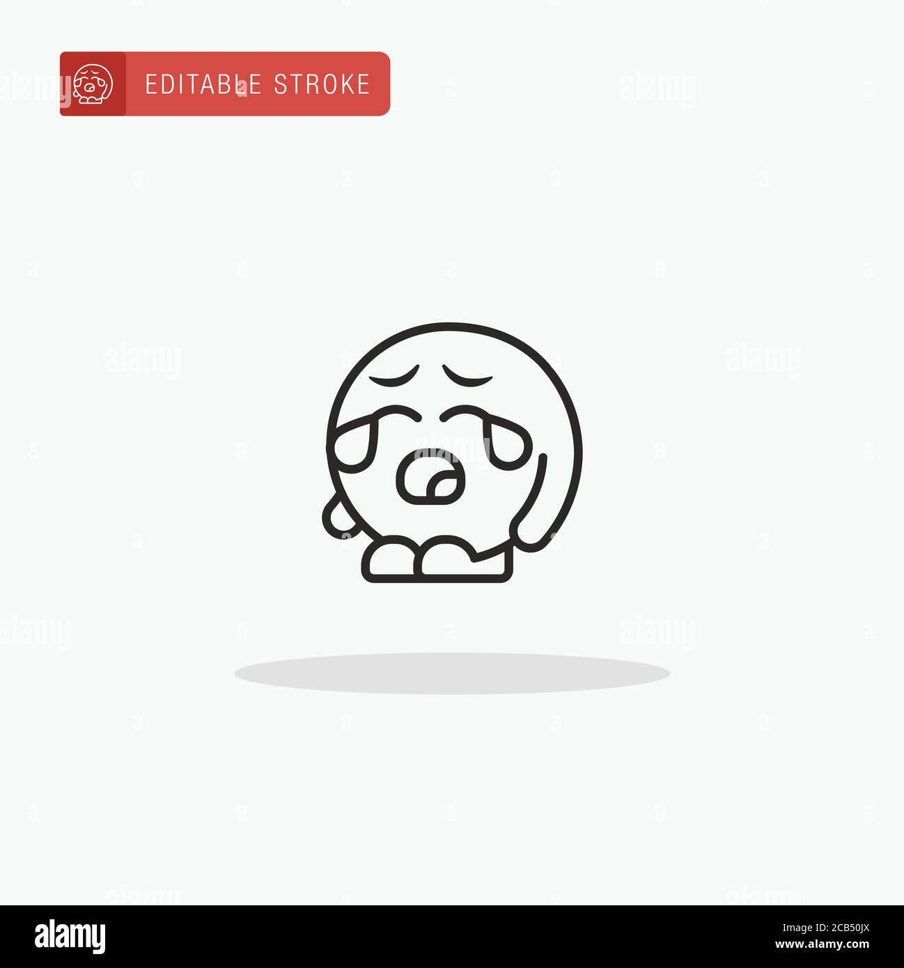 Crying icon vector. Crying icon for presentation Stock Vector Image ...