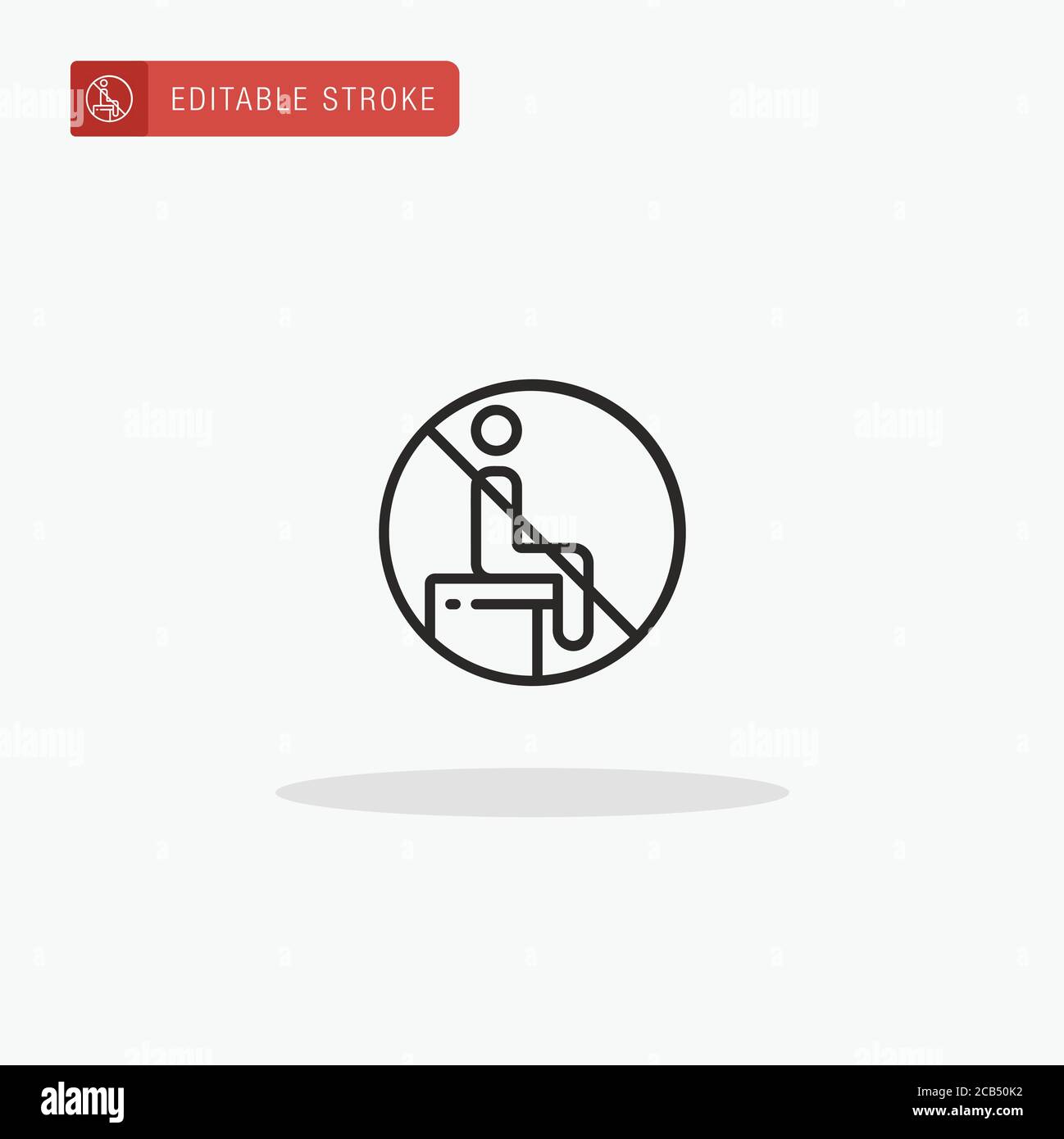 No Sitting icon vector. No Sitting icon for presentation Stock Vector ...