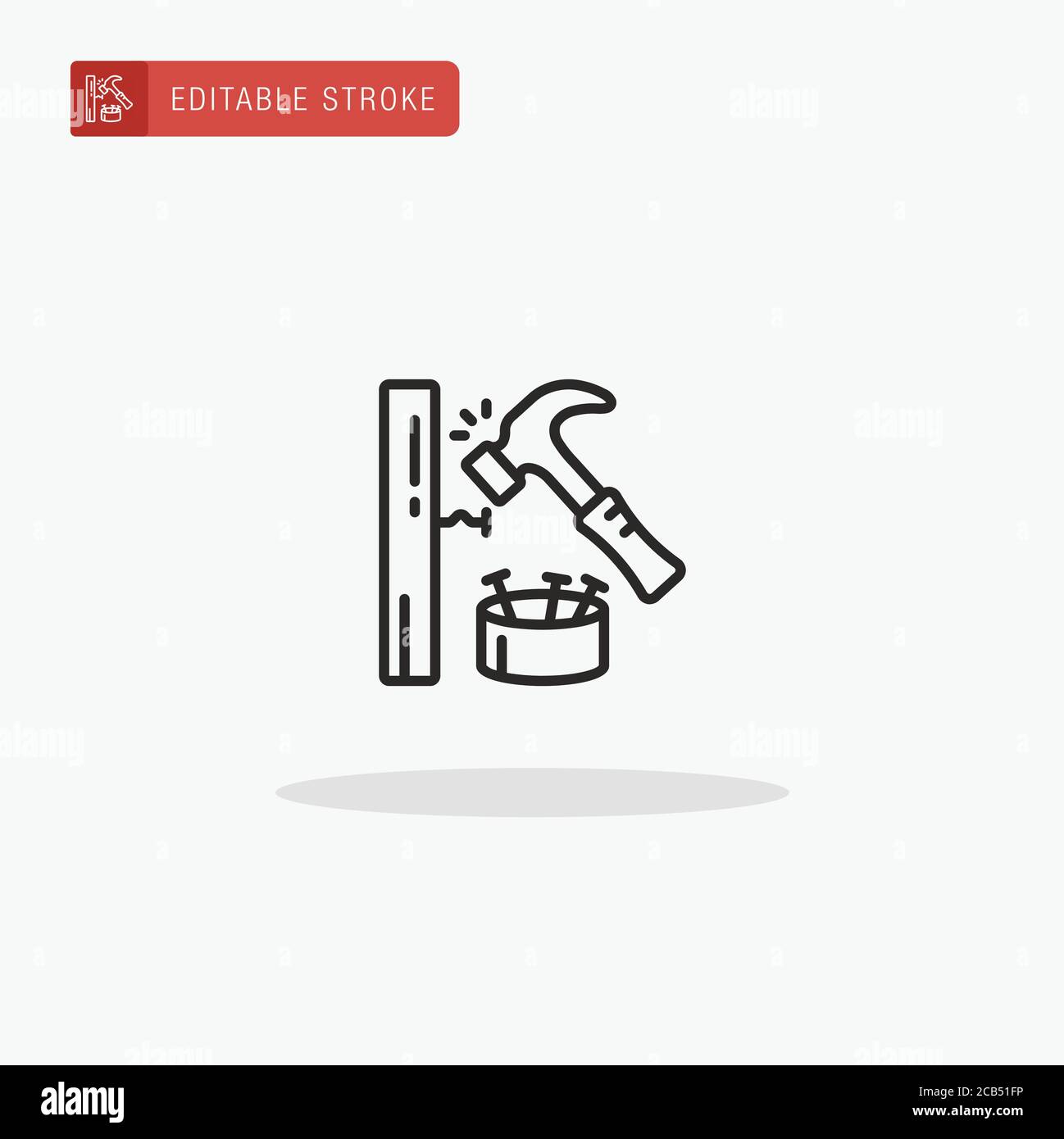 Hammering icon vector. Hammering icon for presentation Stock Vector ...