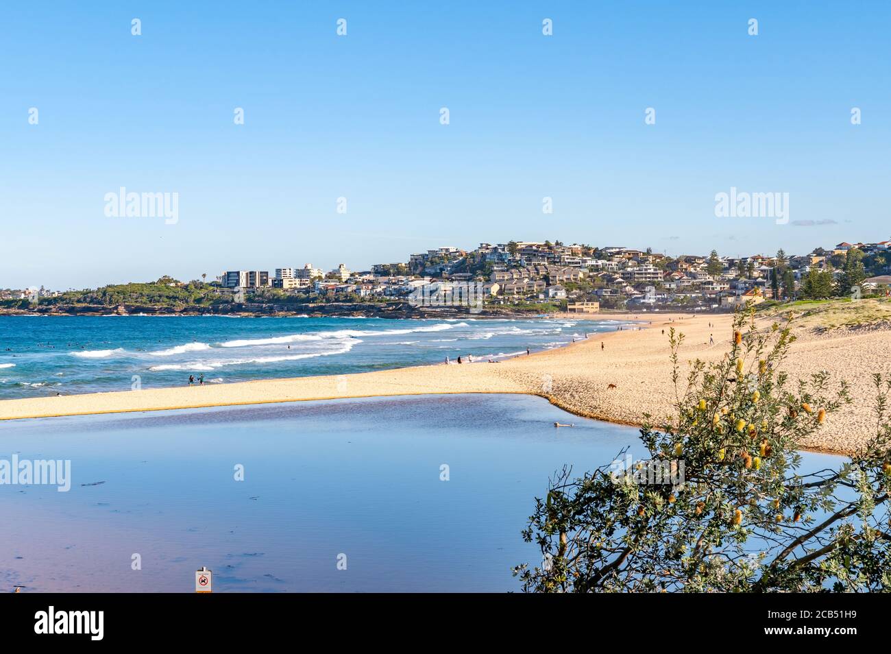 View of Avalon Beach with beautiful Turquoise Water, Blue Sky and ...