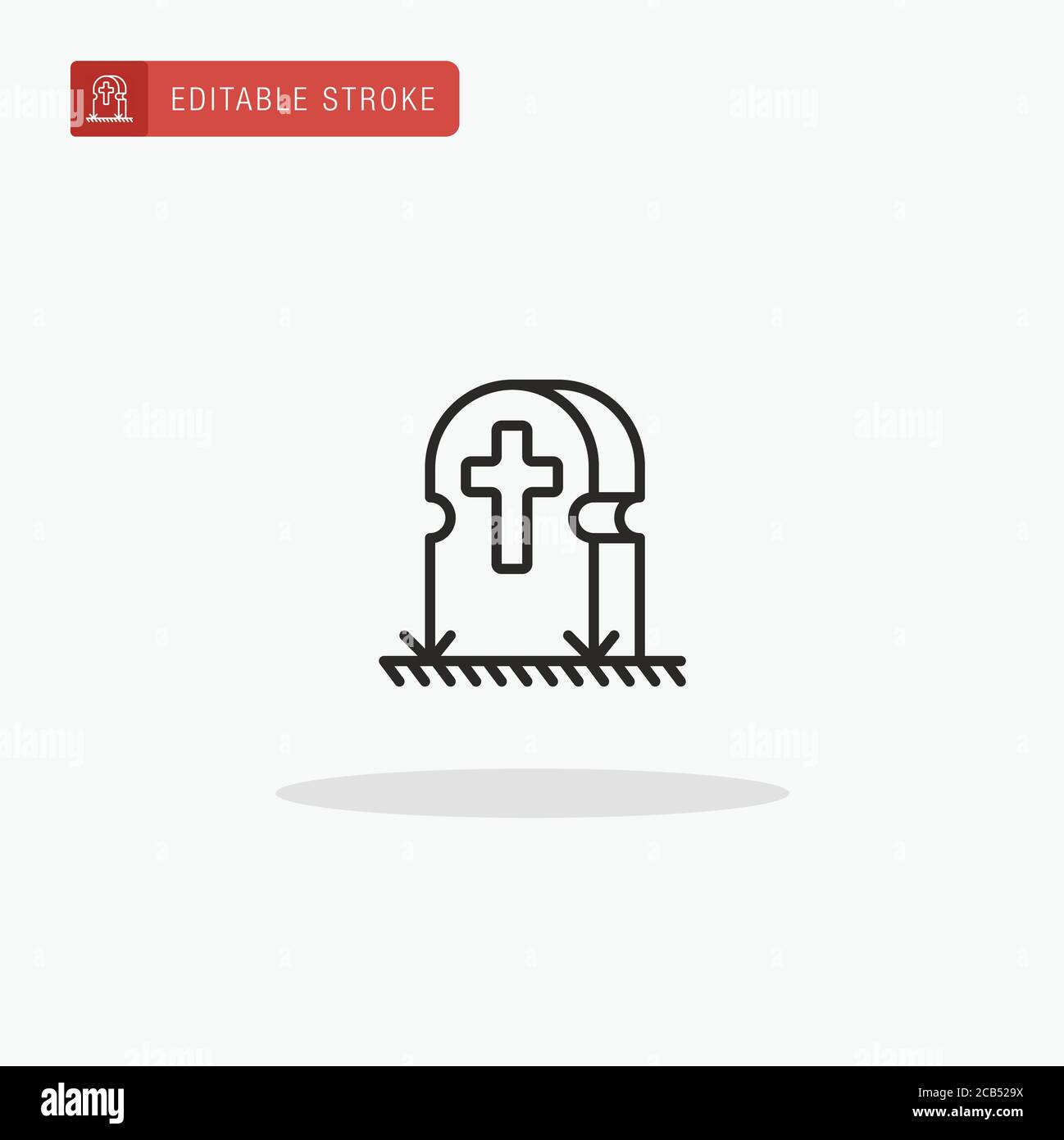 Gravestone icon vector. Gravestone icon for presentation Stock Vector ...