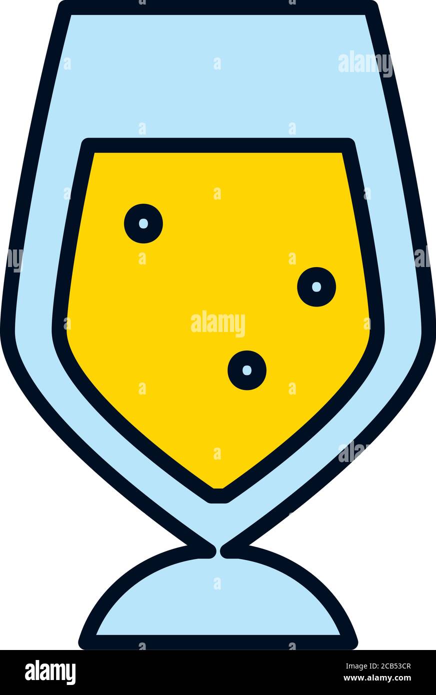 beer chalice icon over white background, line and fill style, vector ...