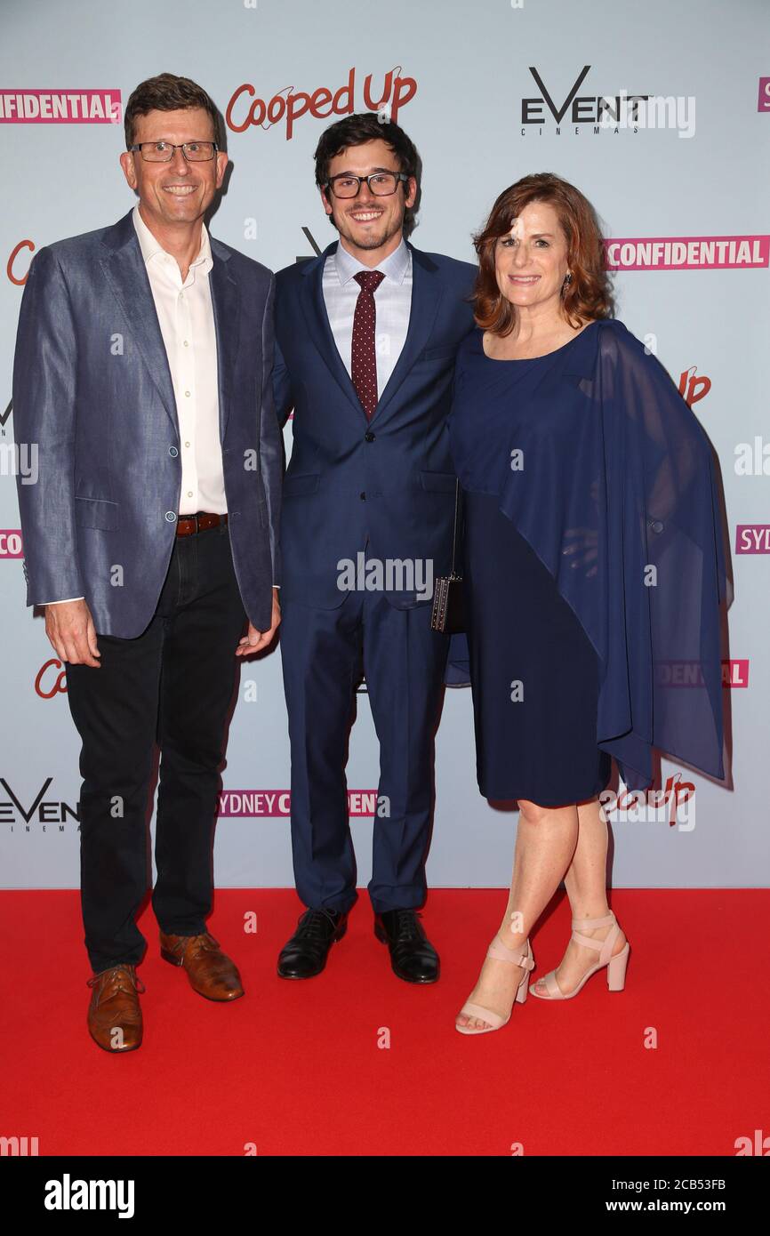 Tbc attends the world premiere red carpet of Cooped Up at Event Cinemas ...